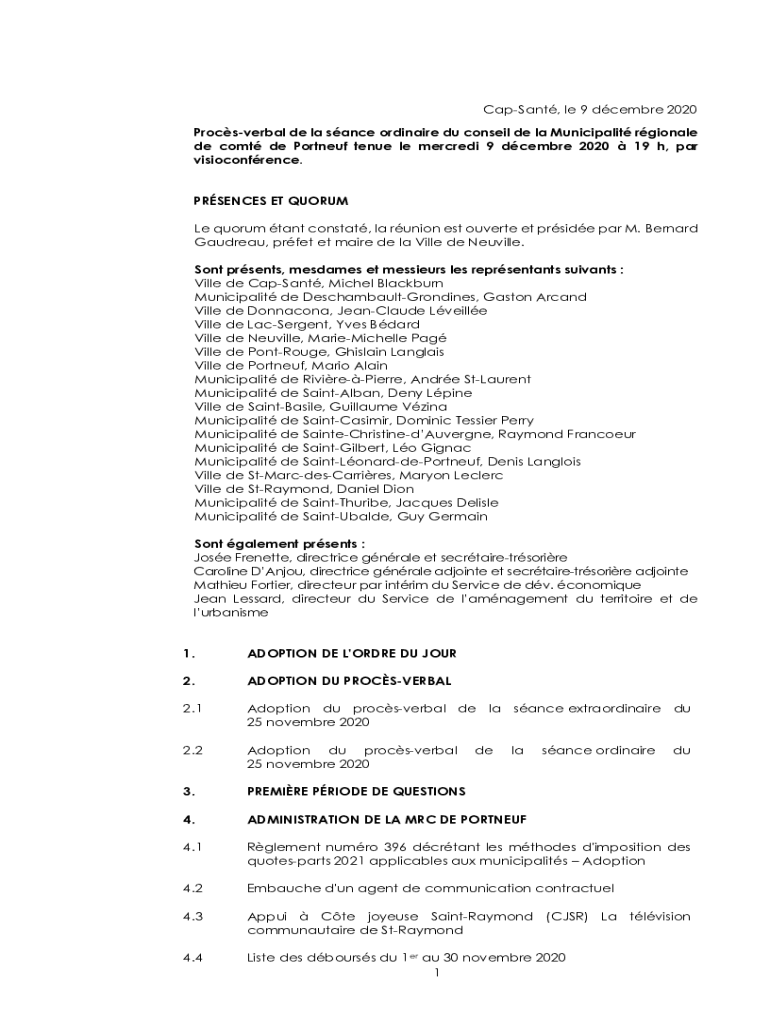 Remplissable En Ligne Procs-verbal du conseil municipal de la Ville de Saint- ... Fax Email ...