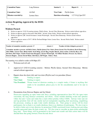 Fillable Online Actions Requiring Approval by the HOD: Motions Passed ...