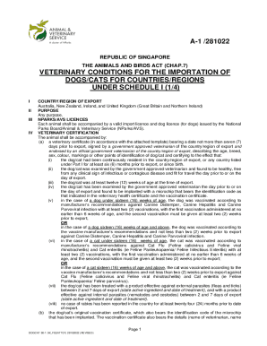 Fillable Online members wto VETERINARY REGULATIONS FOR THE IMPORTATION ...
