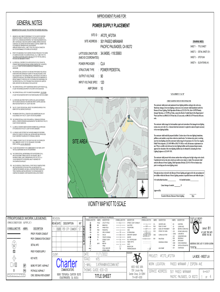 Fillable Online engpermits lacity VICINITY MAP NOT TO SCALE Fax Email ...