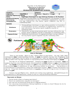 Fillable Online Grade 1 to 10 SubjectsDepartment of Education Fax Email ...