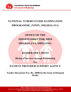 Fillable Online national tuberculosis elimination programme, (ntep ...