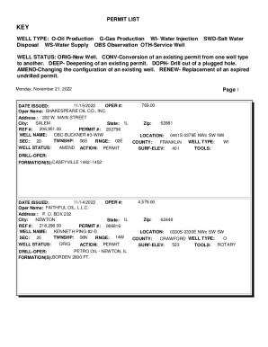 Fillable Online dnr illinois permit list Fax Email Print - pdfFiller