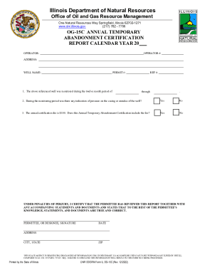 Fillable Online dnr illinois OG12 Example - Illinois Department of ...