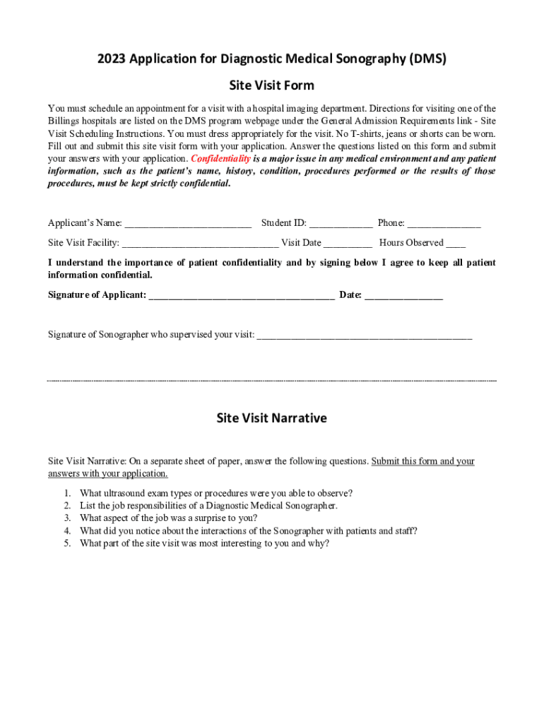 Fillable Online Diagnostic Medical Sonography (DMS) Department Fax ...