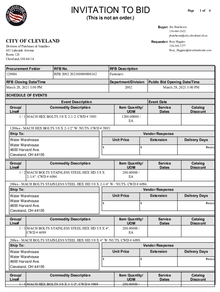 Fillable Online 1 / 1 MACH HEX BOLTS 5/8 X 2-1/2 Fax Email Print ...