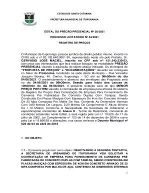 Fillable Online Prefeitura municipal de Paial Fax Email Print - pdfFiller