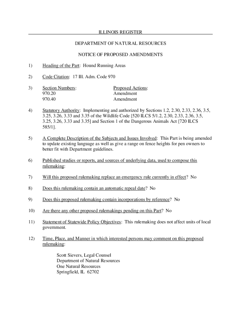 Fillable Online dnr illinois 20 ILCS 805/ Civil Administrative Code of ...