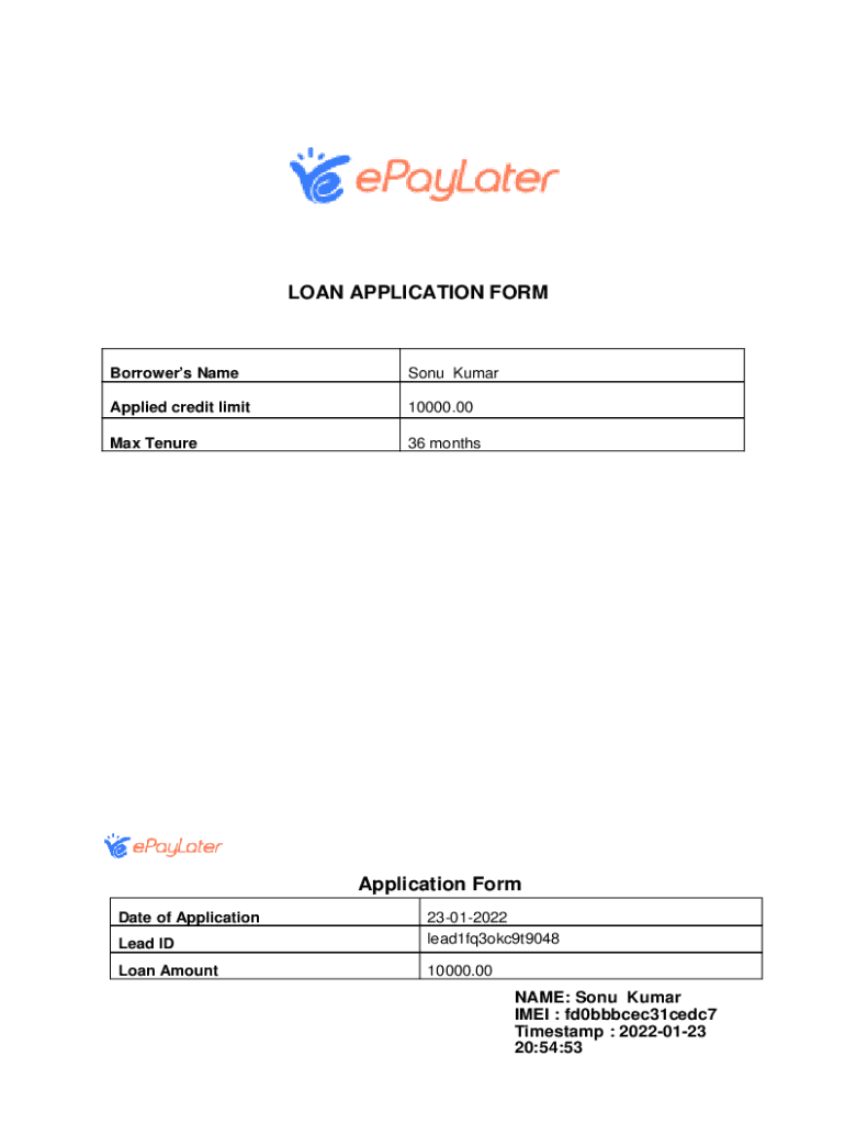 Fillable Online LOAN APPLICATION FORM Application Form Fax Email Print ...