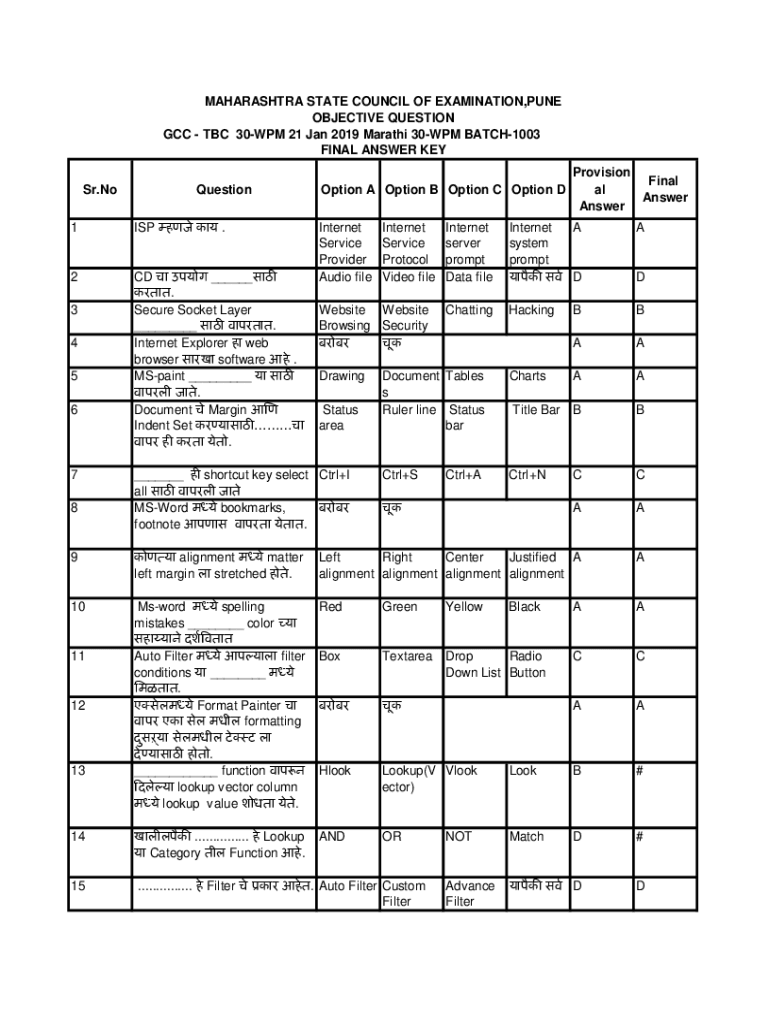 Fillable Online GCC TBC Questions - Typing - Assignment Fax Email Print ...