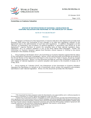 Fillable Online Customs valuation is a customs procedure applied to ...