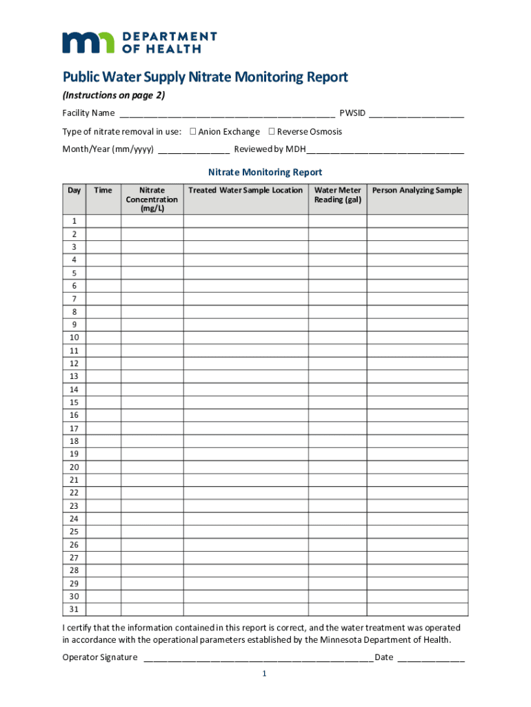 Fillable Online Community Public Water Supply Forms Fax Email Print ...