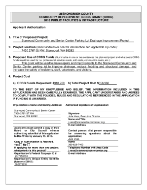 Fillable Online ftp snoco CDBG Public Facilities and Infrastructure ...