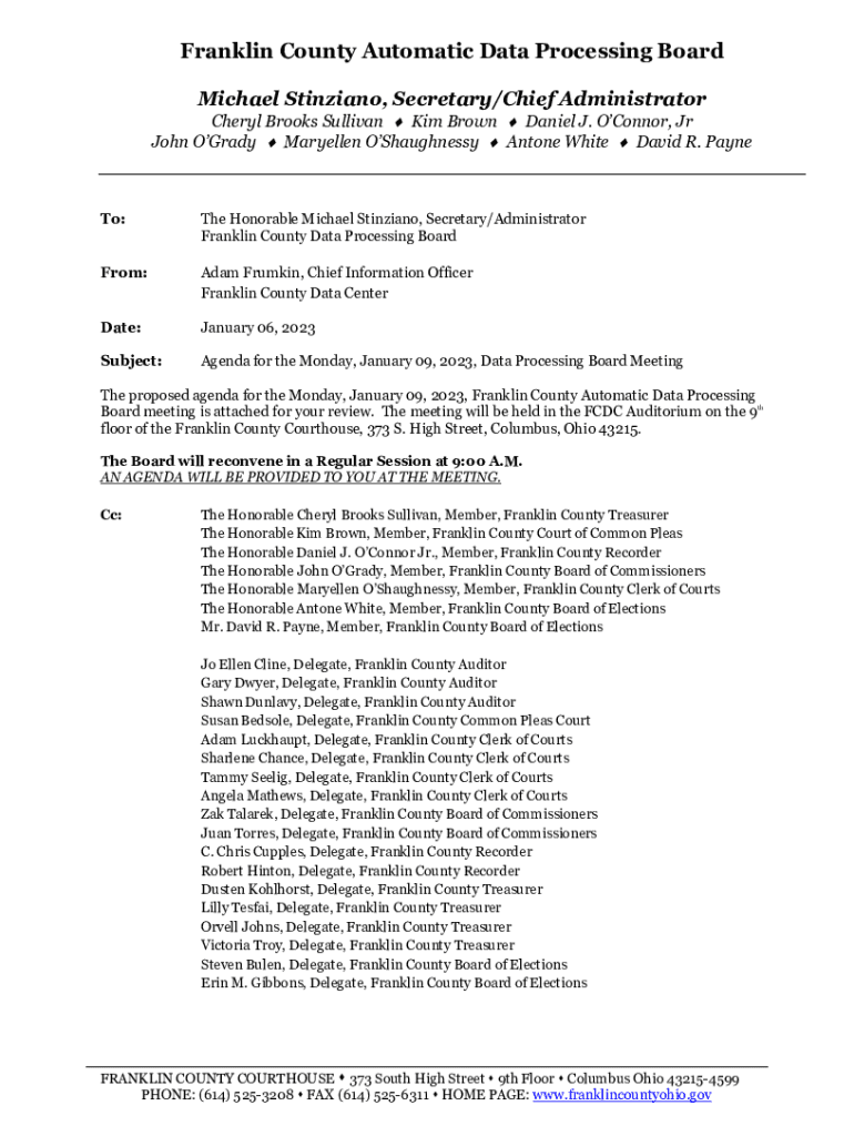 Fillable Online datacenter franklincountyohio Franklin County 2020 ...