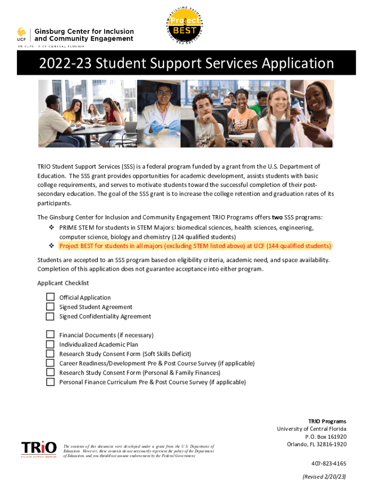 Fillable Online Student Support Services TRiO Fax Email Print - pdfFiller