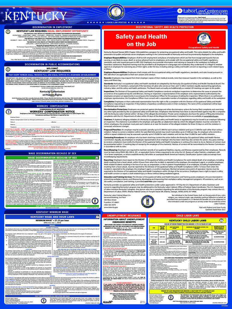 Fillable Online kentucky law requires - equal employment opportunity ...