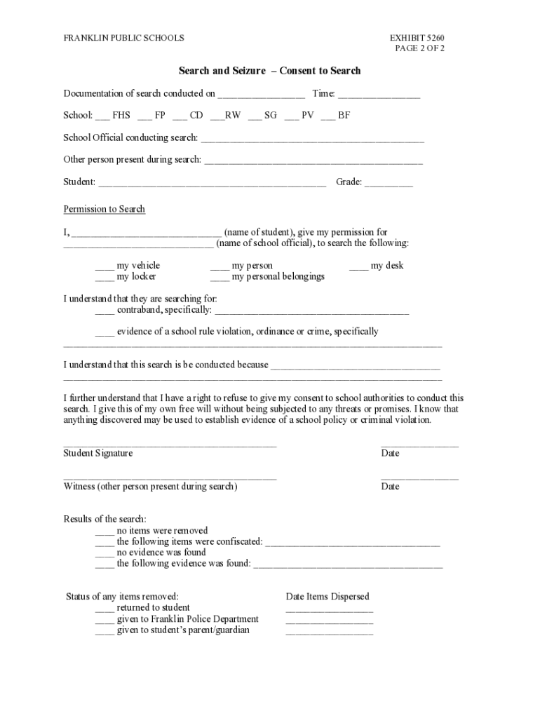 Fillable Online School Search and Seizure: An Overview of the Law Fax ...