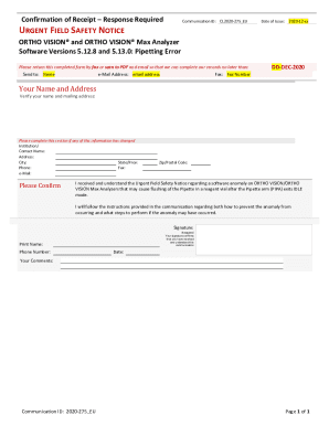 Fillable Online Customer Confirmation Request Fax Email Print - pdfFiller