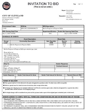 Fillable Online ITB's: Invitations to Bid over $50000 Fax Email Print - pdfFiller