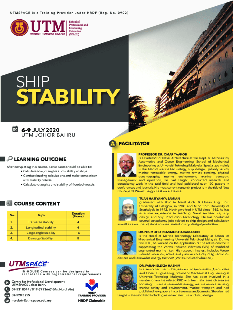 Fillable Online utmspace edu Trim Calculations - Part 3 (Advanced Ship ...