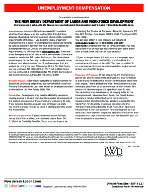 Fillable Online new jersey department of labor and workforce ...