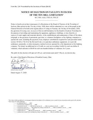 Fillable Online vote franklincountyohio Notice-of-Election-Jackson ...