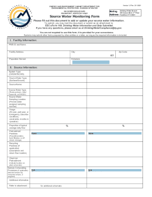 Fillable Online eec ky LT2ESWTR Source Water Monitoring Fact Sheet Fax ...