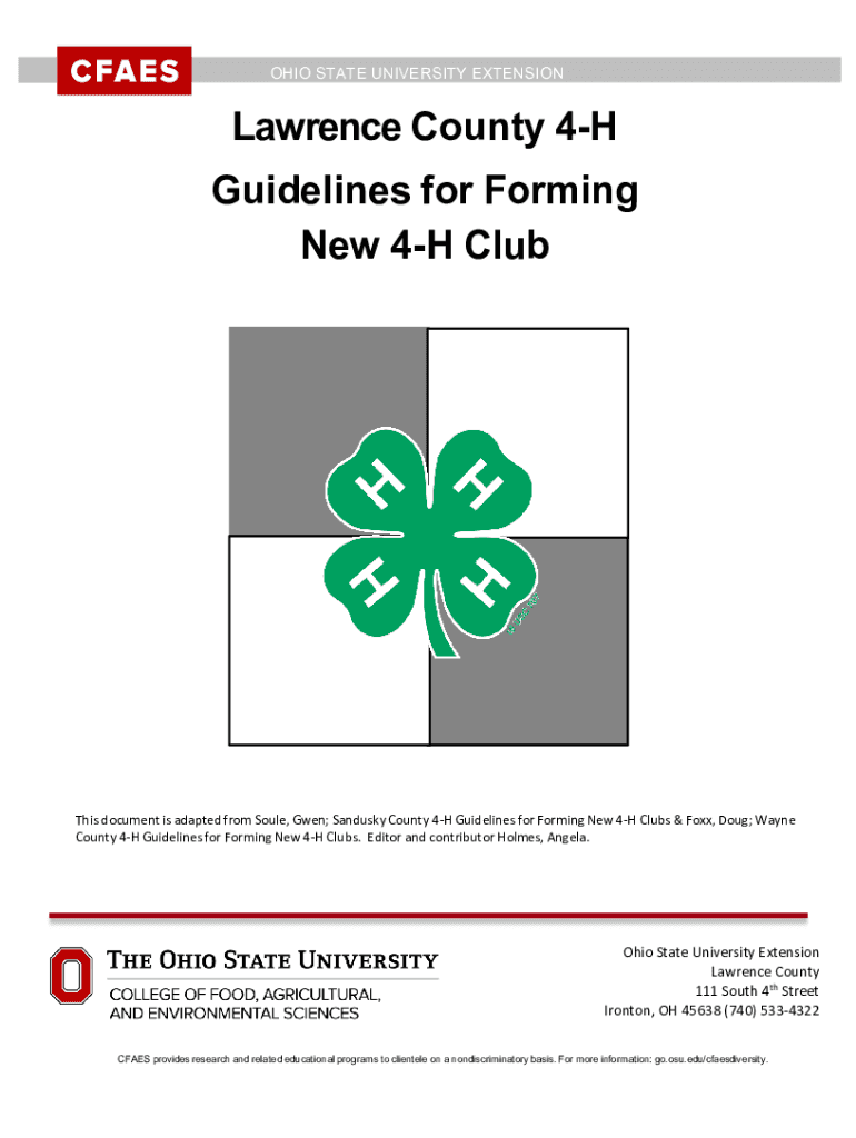 Fillable Online lawrence osu 4-H Forms - Sandusky County - The Ohio ...