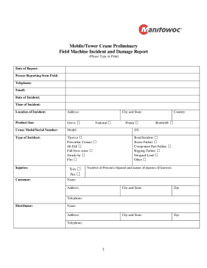 Fillable Online Free Workplace Accident Report Templates Fax Email ...