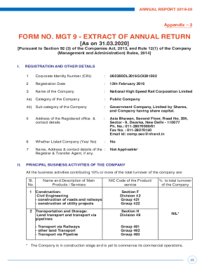 Fillable Online Whether Extract of Annual Return (Form MGT-9) required ...