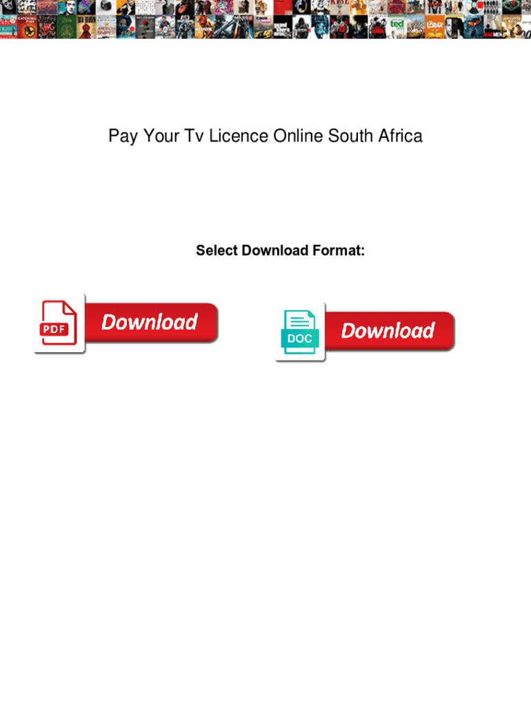 Fillable Online Pay Your Tv Licence Online South Africa. Pay Your Tv ...