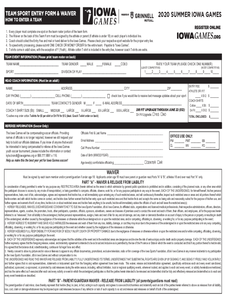 Fillable Online FREE 10+ Sports Registration Form Samples in PDF Fax ...