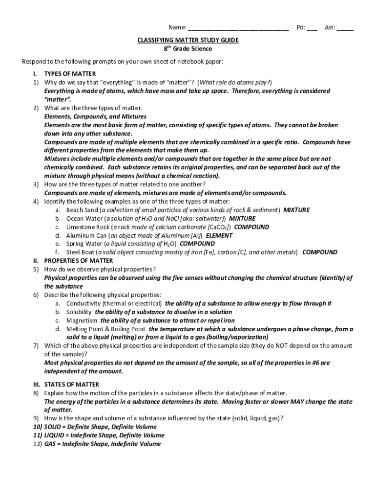 Fillable Online Grade 8 Science Remote Learning Matte r Fax Email Print ...