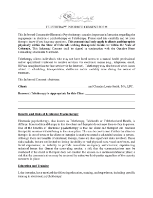 Fillable Online Therapy Informed Consent Form Fax Email Print - pdfFiller