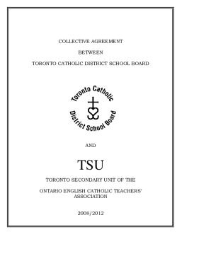 Fillable Online Get the free tcdsb collective agreement form Fax Email ...