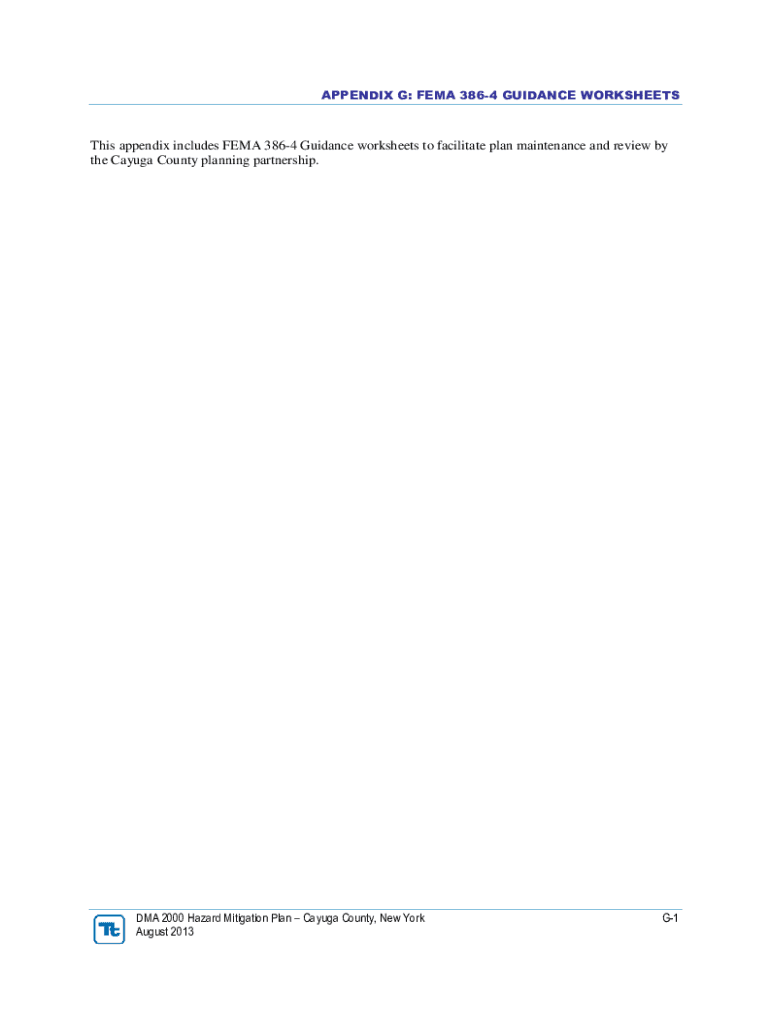 Fillable Online FEMA Plan Review Worksheets : Hazard Mitigation Plan ...