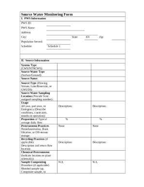 LT2 Source Water Monitoring - eec ky Doc Template | pdfFiller
