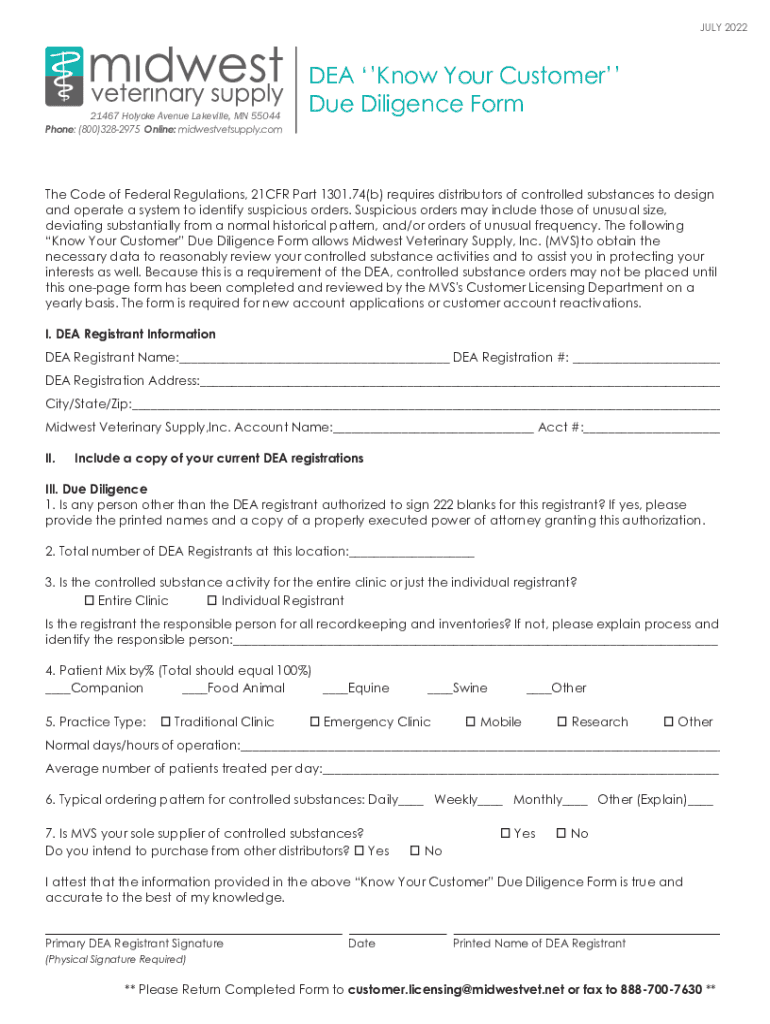 Fillable Online DVM & DEA Authorization Form 2022 Fax Email Print ...