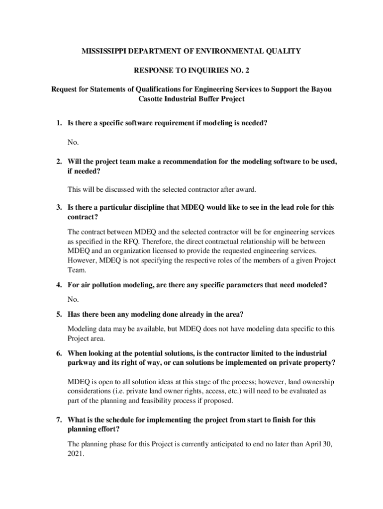 Fillable Online Final Environmental Impact Statement Bayou Casotte ...