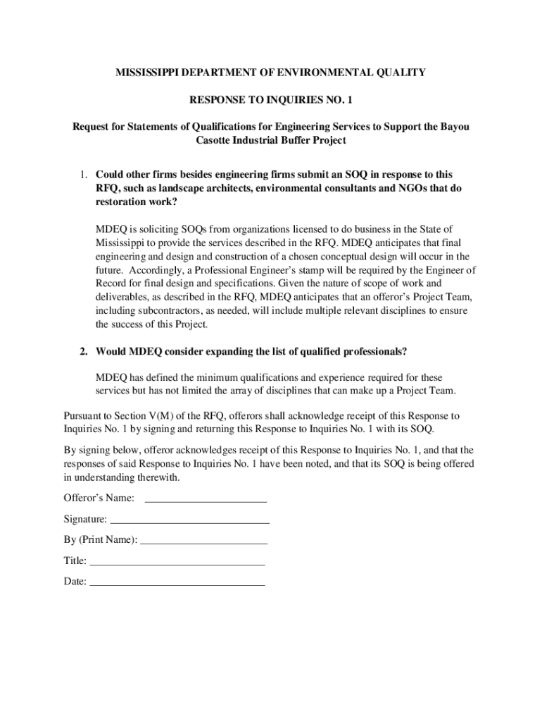 Fillable Online Final Environmental Impact Statement : Bayou Casotte ...