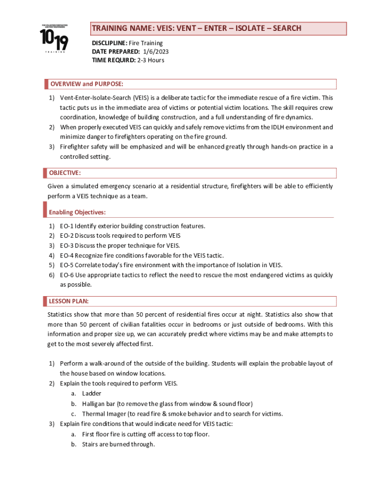Fillable Online Back-to-basics Vent-Enter-Isolate-Search operations Fax ...