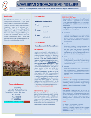 Fillable Online Assam University, Silchar Fax Email Print - pdfFiller