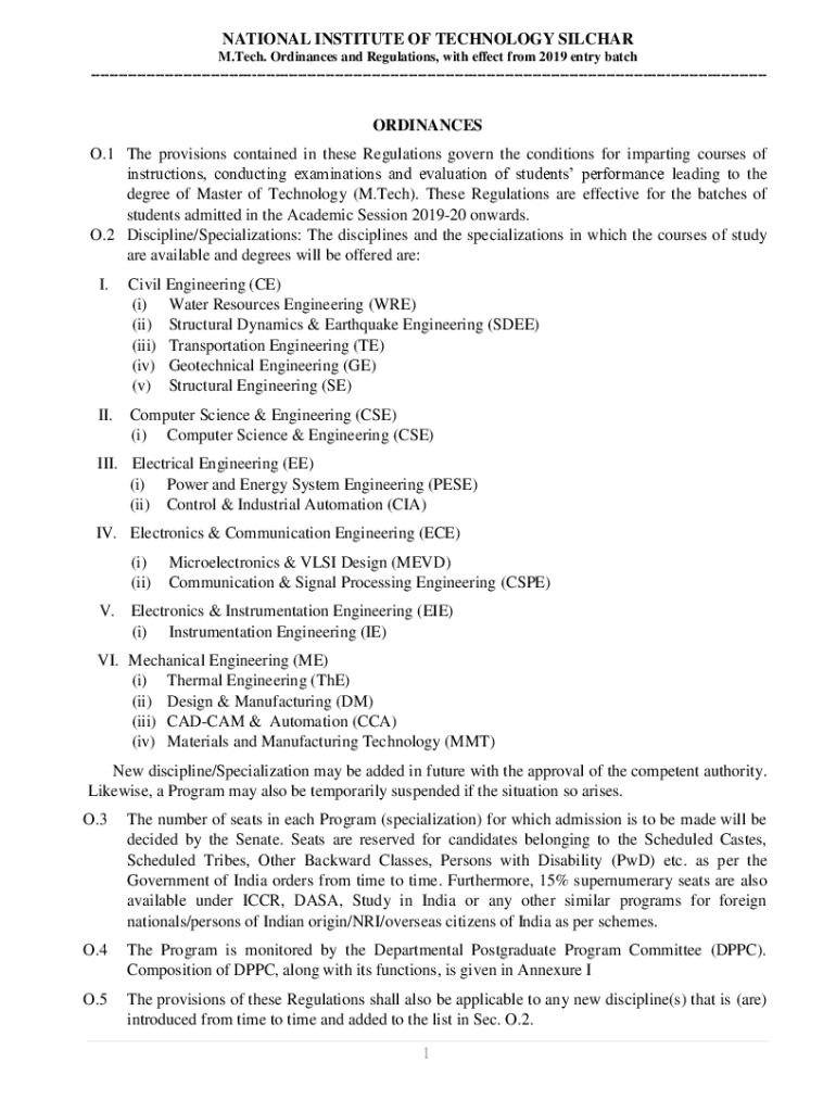 Fillable Online academic ordinances, rules and regulations Fax Email Print - pdfFiller