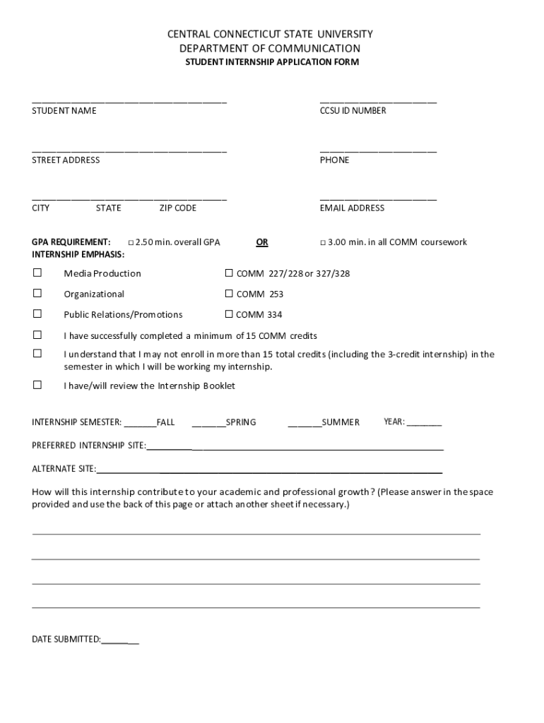 Fillable Online Independent Study/Internship Course Registration Form Fax Email Print - pdfFiller