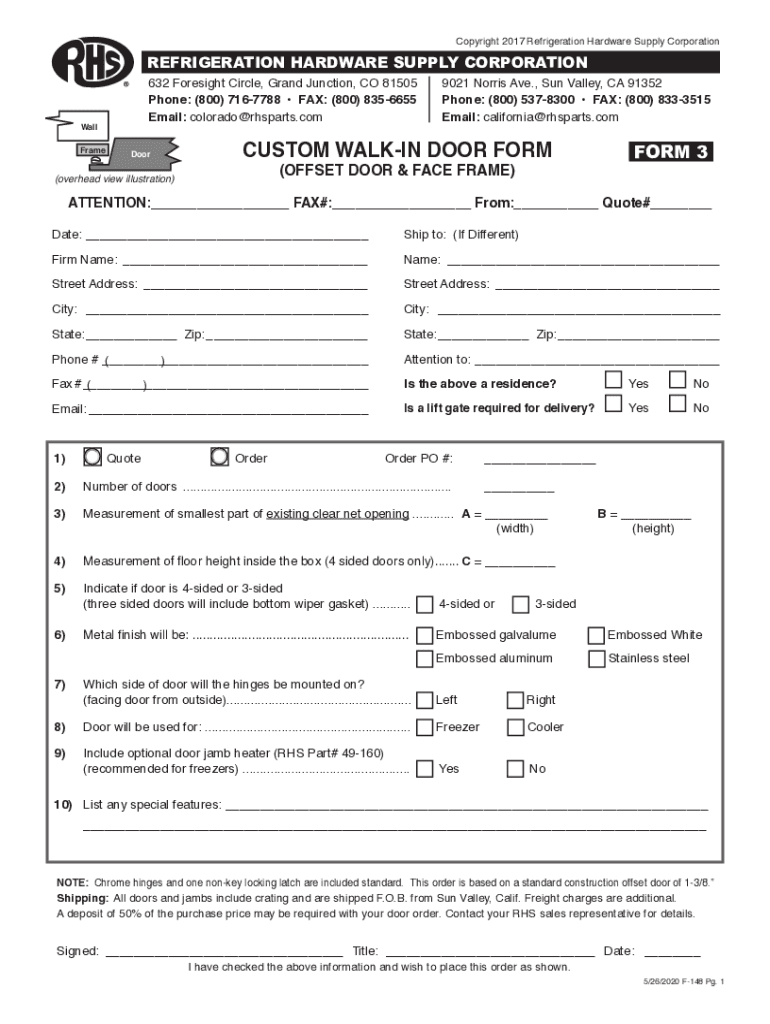 Fillable Online Refrigeration Hardware Supply Fax Email Print - pdfFiller