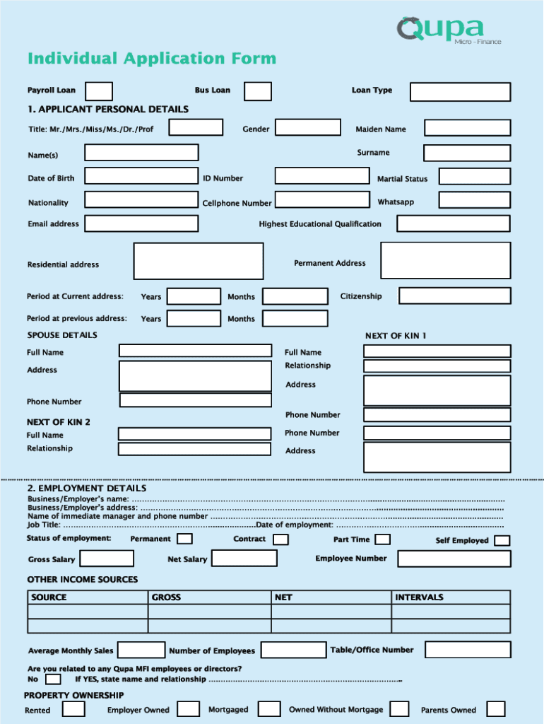 Fillable Online individual application form Fax Email Print - pdfFiller