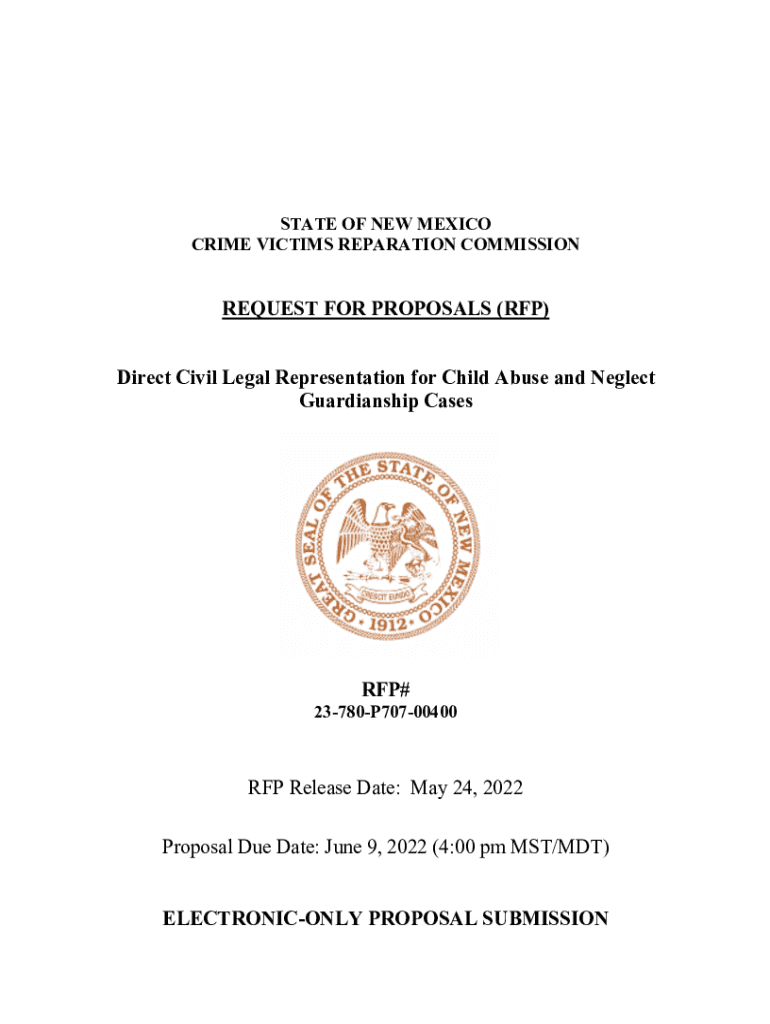 Fillable Online REQUEST FOR PROPOSALS (RFP) Direct Civil Legal ... Fax ...