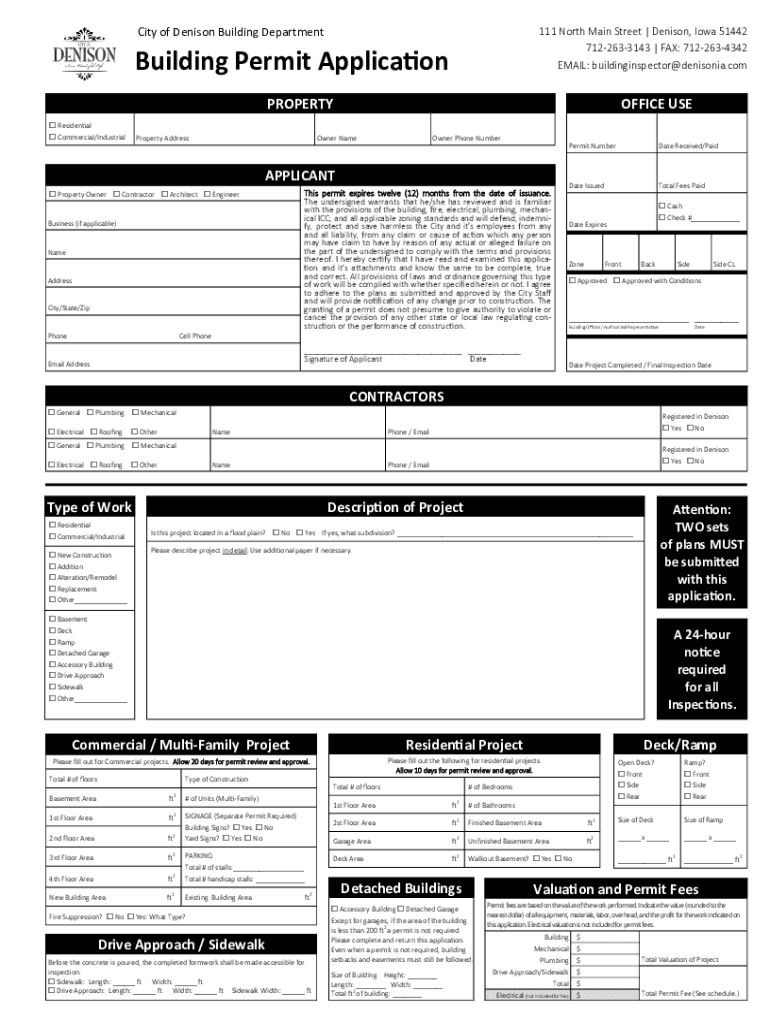 Fillable Online City of Denison Forms Fax Email Print - pdfFiller