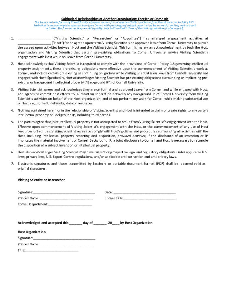 Fillable Online Sabbatical Request Form Fax Email Print - pdfFiller