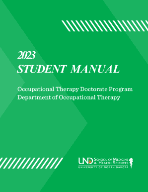 Fillable Online med und Occupational Therapy (O.T.D.)University of North Dakota Fax Email Print ...